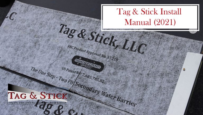 Tag & Stick Install Manual for New Low Slope Approval (2021)